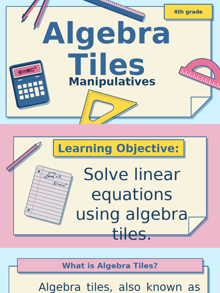 Algebra Tiles Manipulatives | PDF | Algebra | Abstract Algebra