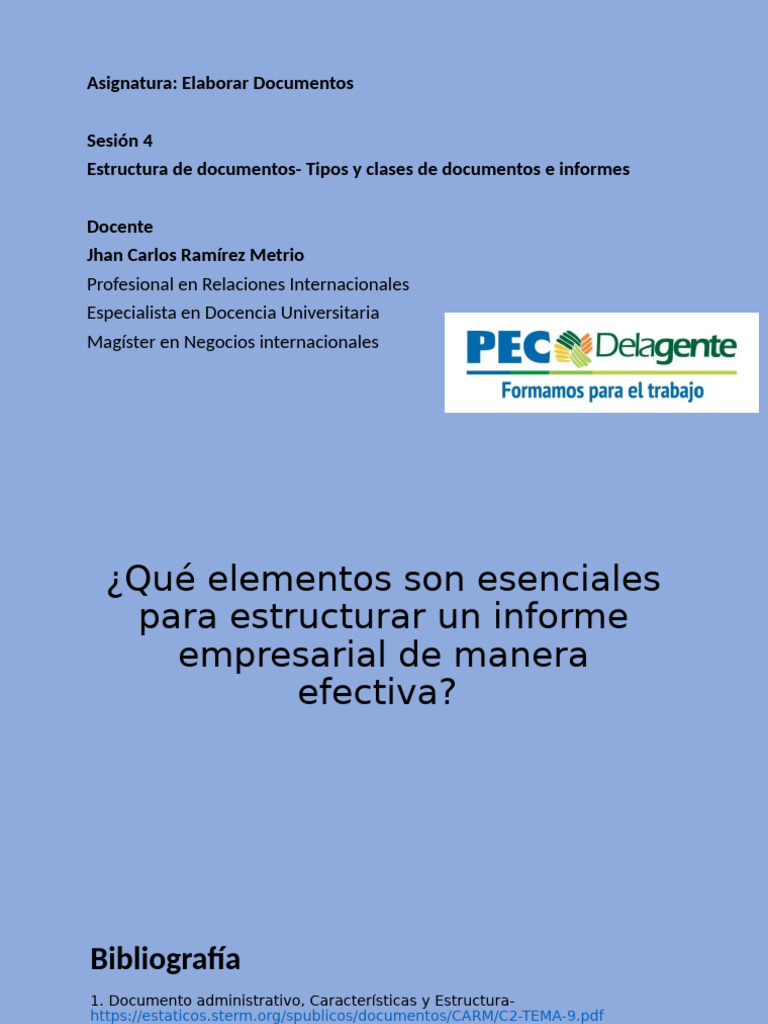 Elaborar Documentos Sesión 5 Tipos y Clases de Documentos | PDF