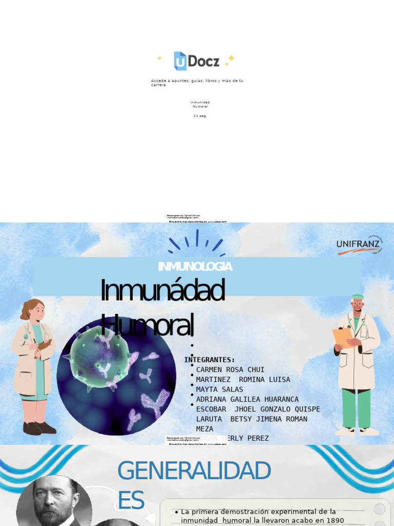 Inmunidad 531316 Downloadable | PDF | Inmunidad humoral | Linfocitos