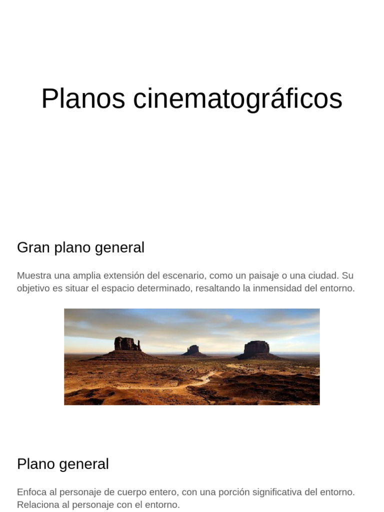 Tipos de Planos Cinematográficos | PDF