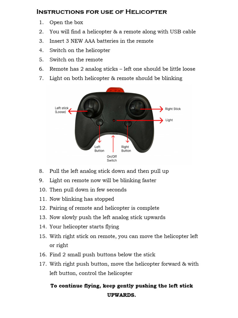 Helicopter Instruction | PDF