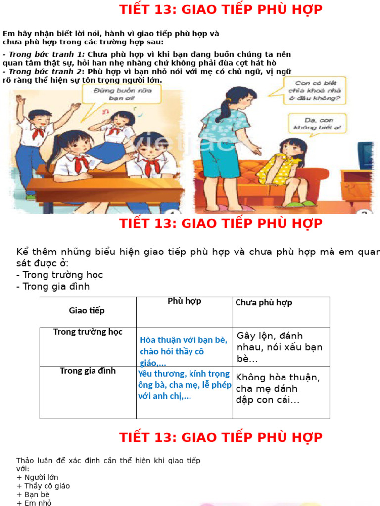 HDTNHN 6 Giao Tiep Phu Hop | PDF