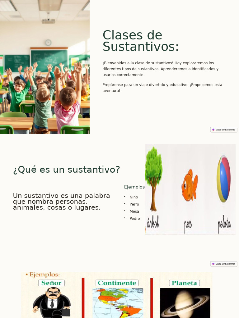 Clases de Sustantivos Aprende y Practica | PDF | Sustantivo