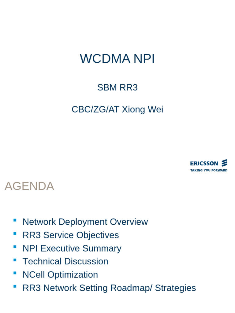 WCDMA NPI Experiences Sharing | PDF | High Speed Packet Access | Software Defined Radio