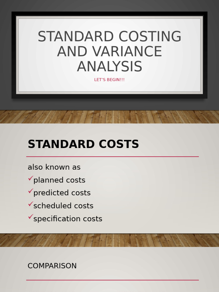 1 - Standard Costing | PDF | Cost Accounting | Cost