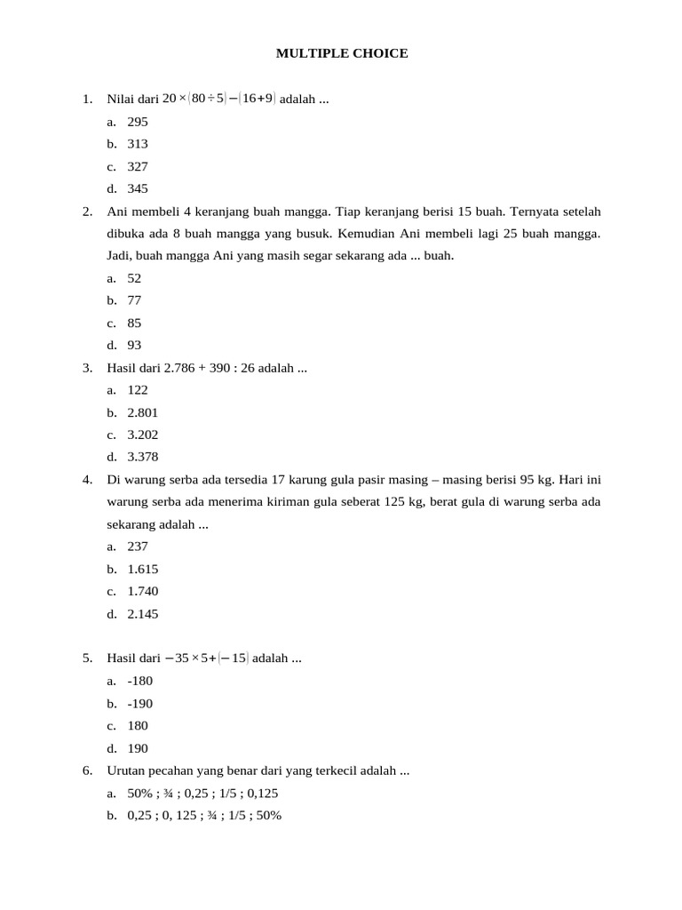 705345862-Soal-Olimpiade-SD-2024 | PDF