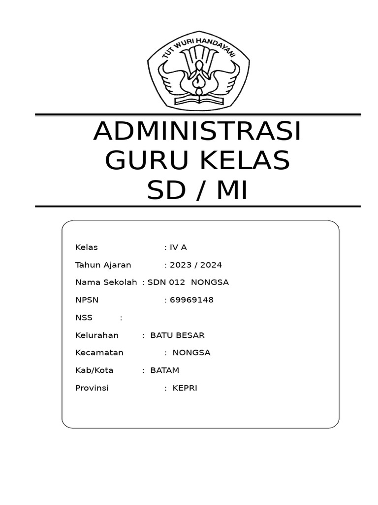 Administrasi Guru Kelas 4B | PDF