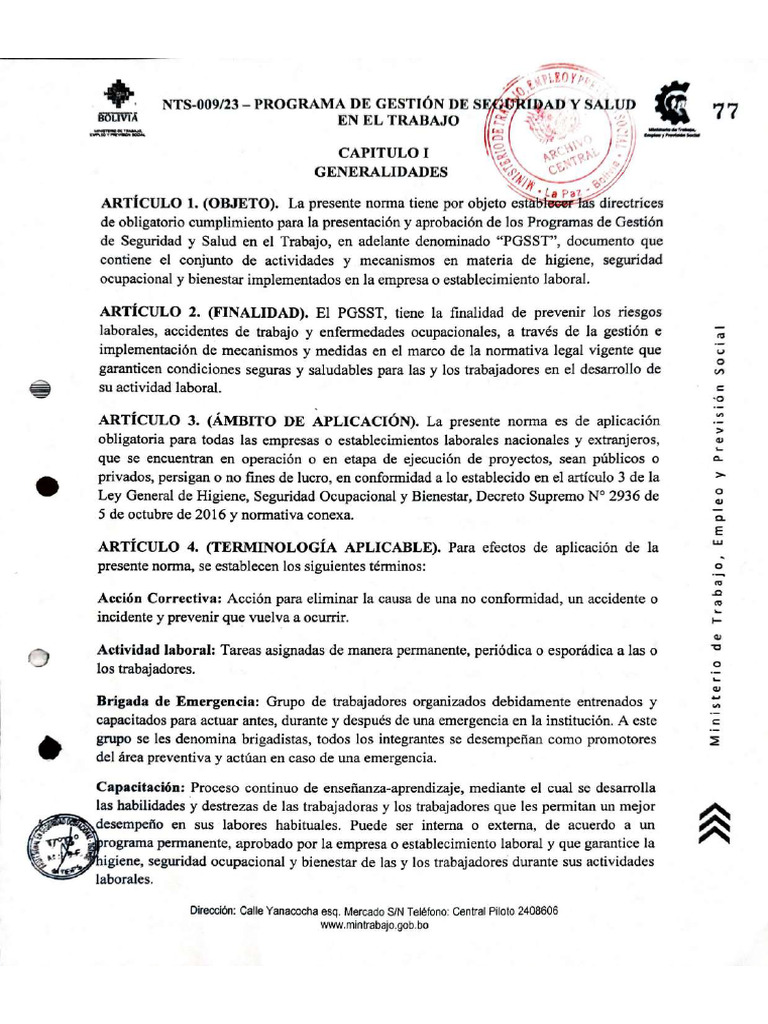 NTS 009-23 Programas de GSST - Compressed | PDF