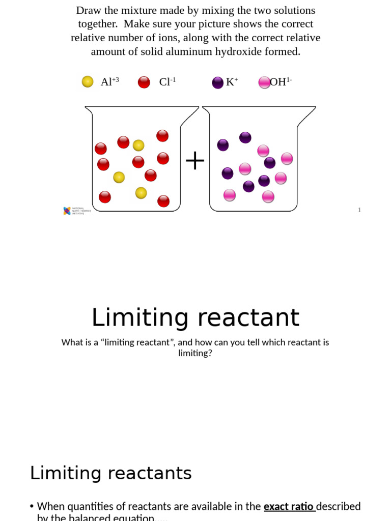 02 Limiting Reactant Lecture | PDF | Chemistry | Unit Processes