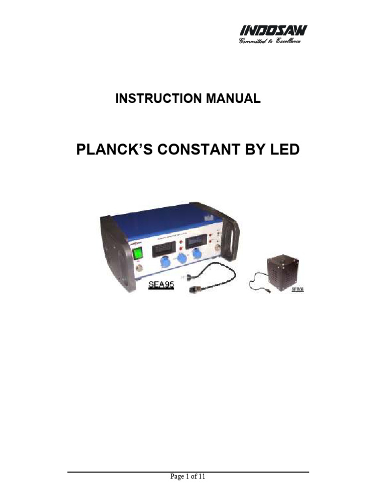 Planck Constant by LED-1 | PDF | Diode | Light Emitting Diode