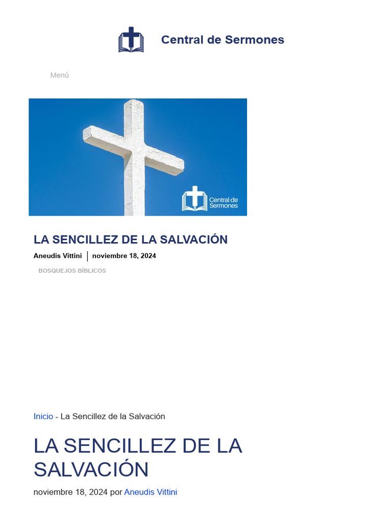 La Sencillez de La Salvación .. Bosquejos Bíblicos | PDF | Salvación | Fe