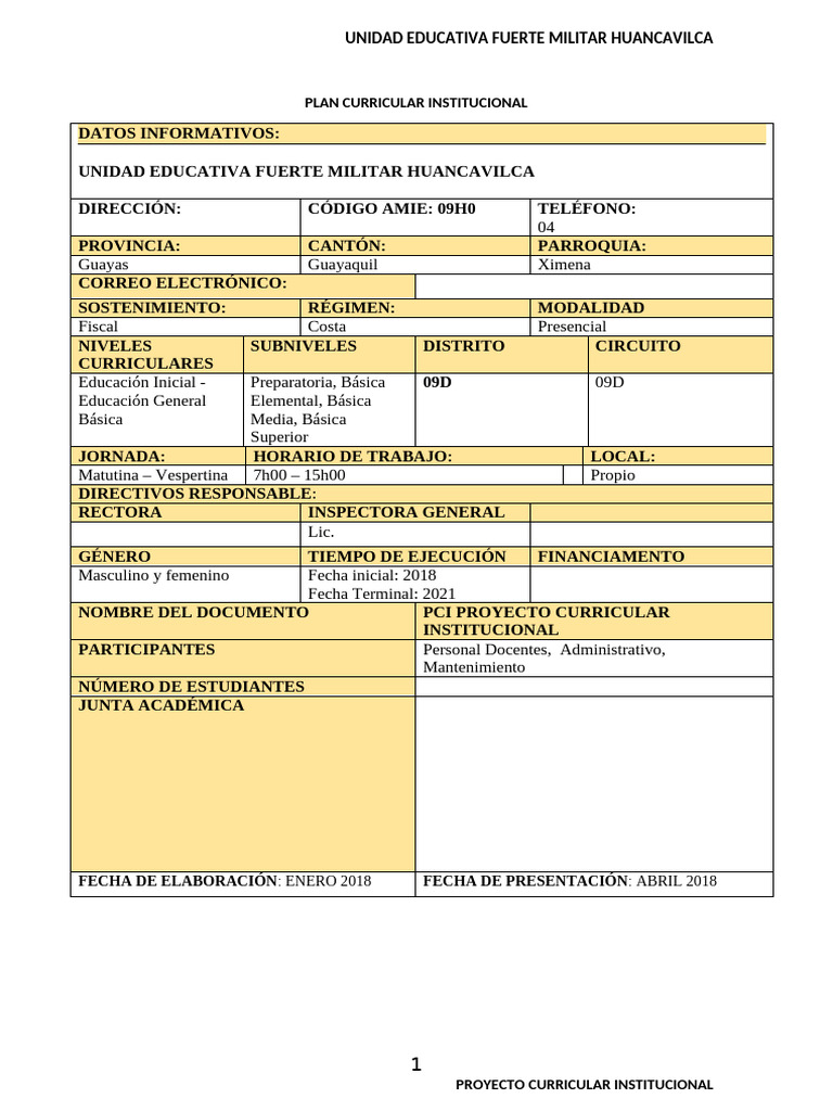 PCI Fuerte Militar Huancavilca | PDF | Aprendizaje | Metacognición