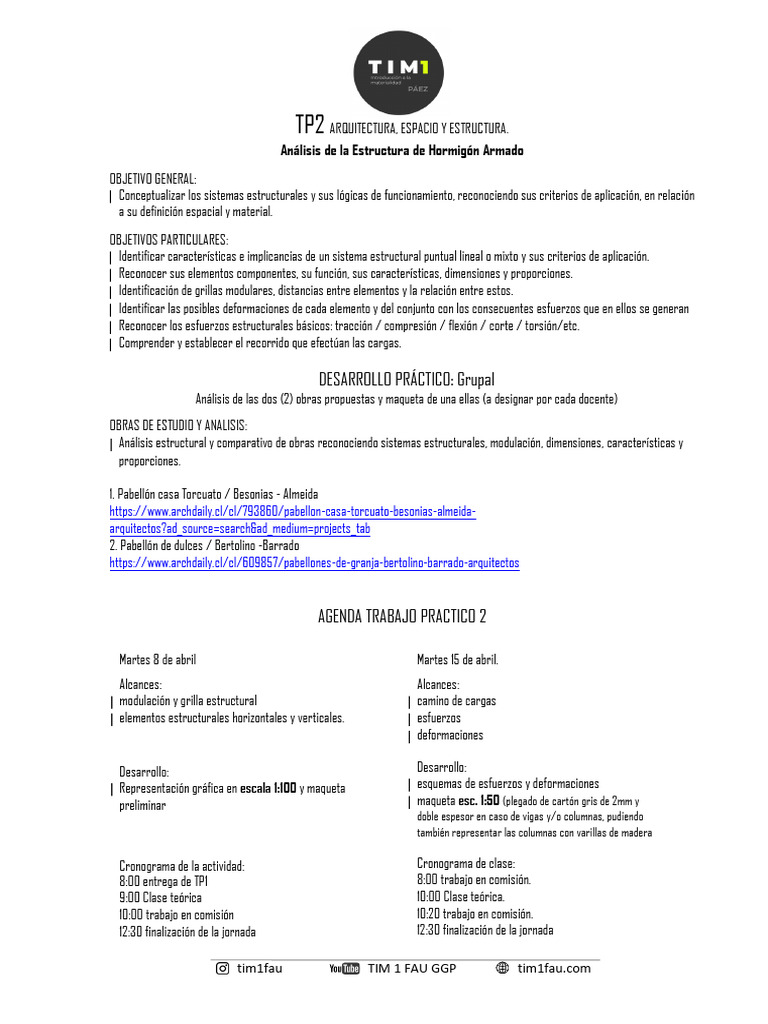 TP2 2025 | PDF | Viga (Estructura) | Ingeniería de Edificación