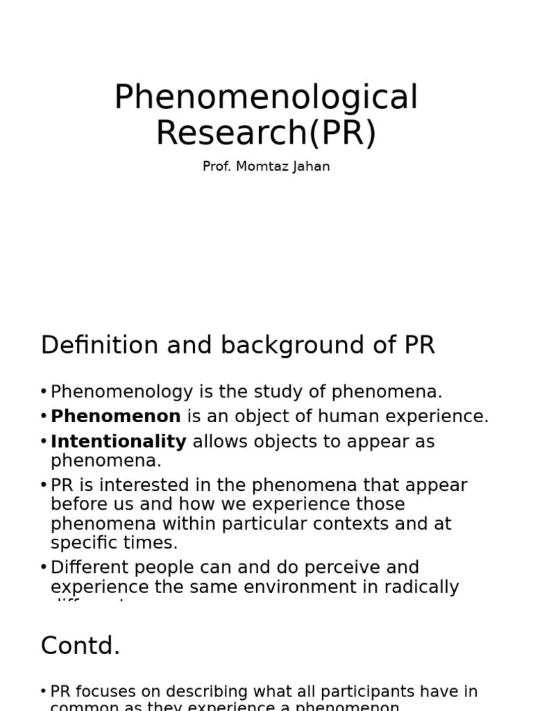 Phenomenological Research | PDF | Phenomenology (Philosophy) | Experience