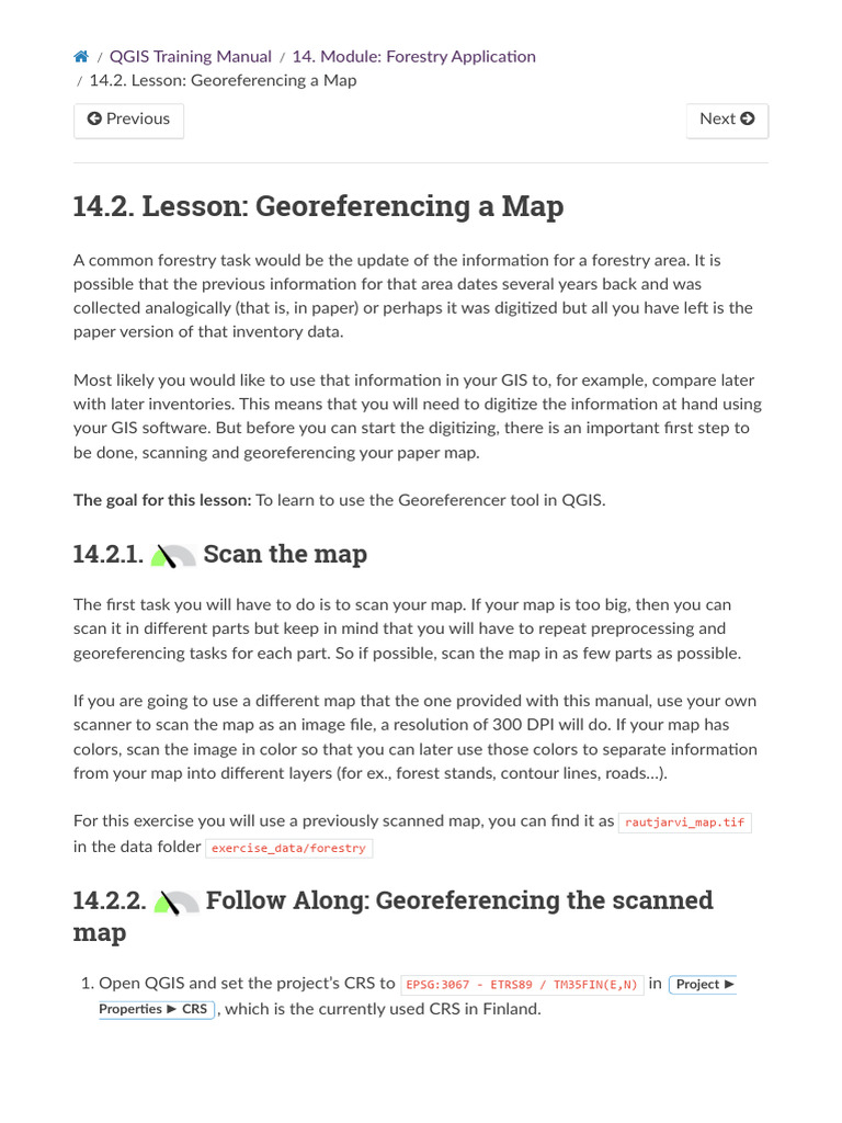 Georeferencing Maps in QGIS for Forestry | PDF | Imaging | Computer ...