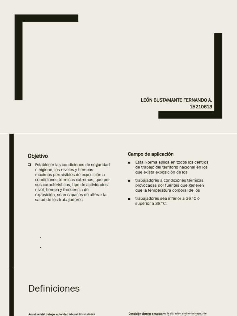 NORMA OFICIAL MEXICANA NOM-015-STPS-2001, CONDICIONES TERMICAS ELEVADAS | PDF | Temperatura | Calor