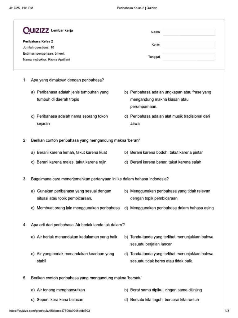 Aldizar Peribahasa | PDF