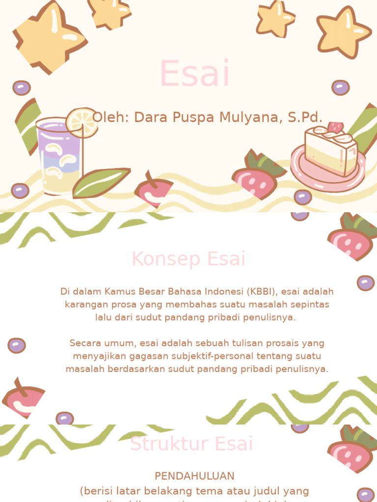 Ciri dan Struktur Penulisan Esai | PDF