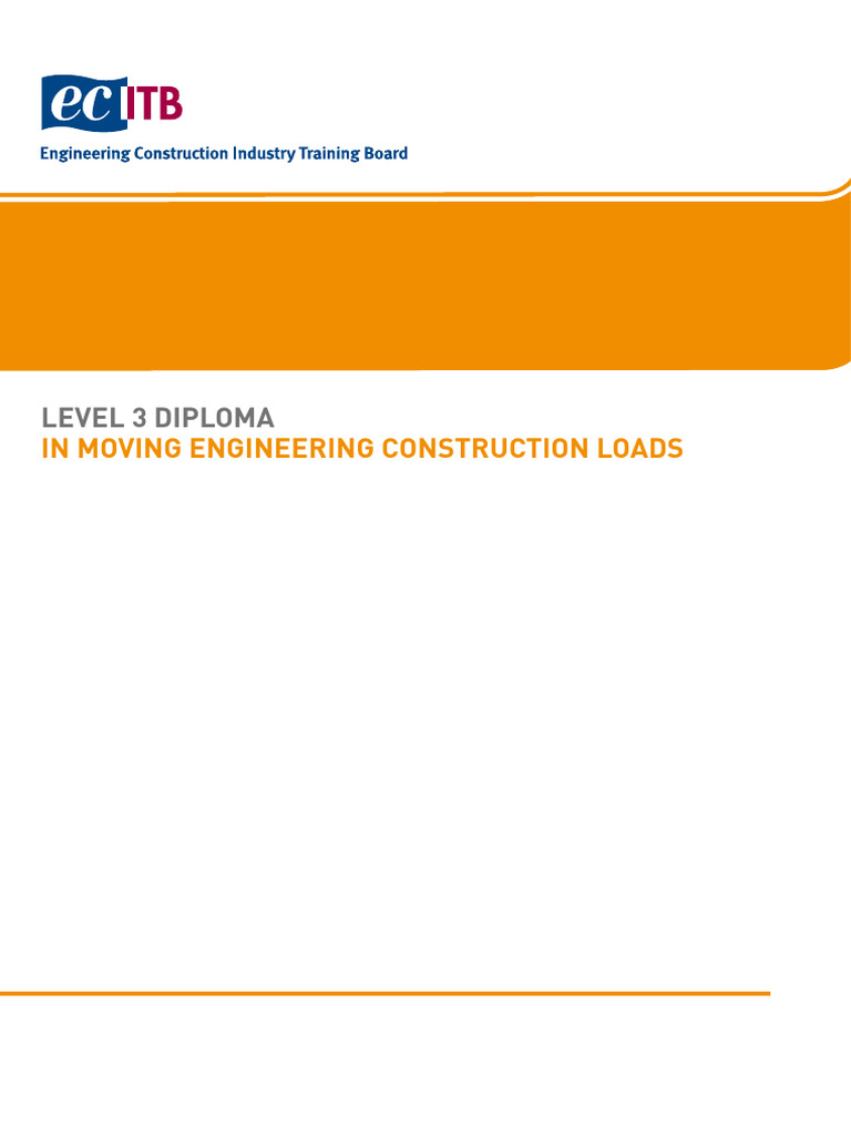 ECITB Level 3 Diploma in Moving Engineering Construction Loads | PDF | Educational Assessment ...