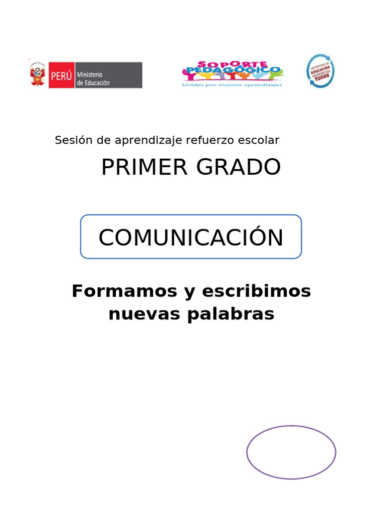 Sesión de Aprendizaje Refuerzo Escolar | PDF | Aprendizaje | Cognición