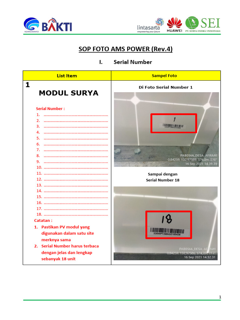 Sop Foto Ams Power (Batt HW) | PDF