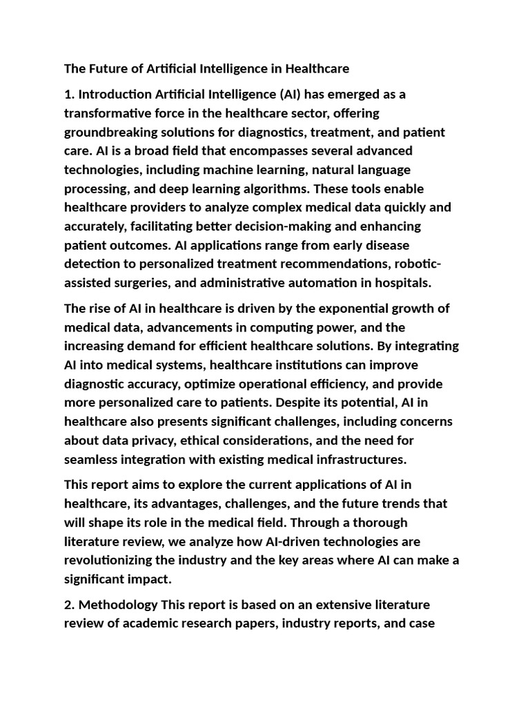 AI's Impact on Healthcare Future | PDF | Artificial Intelligence ...