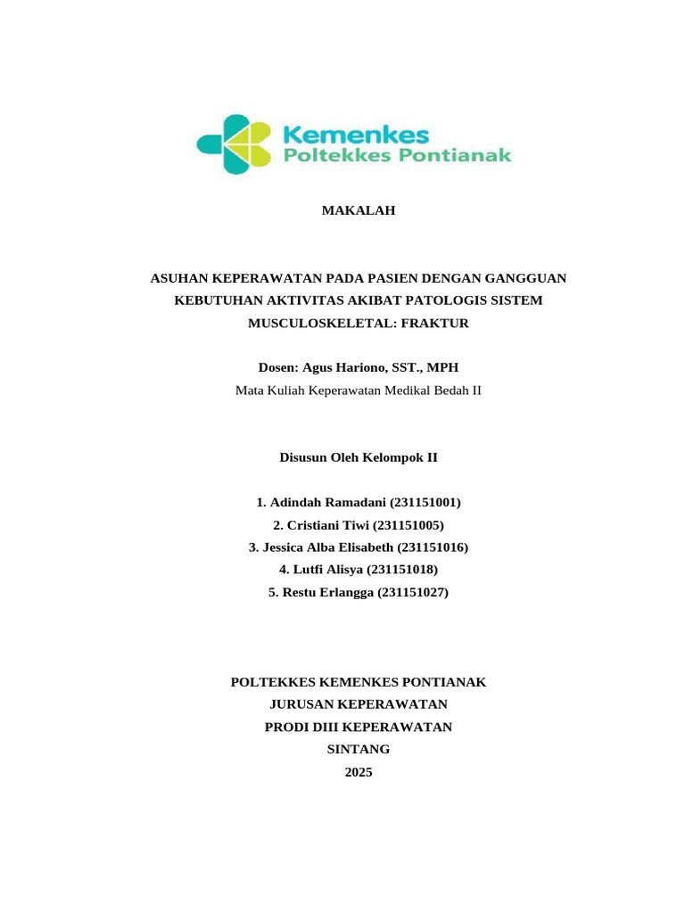 Makalah KMB II (FRAKTUR) | PDF