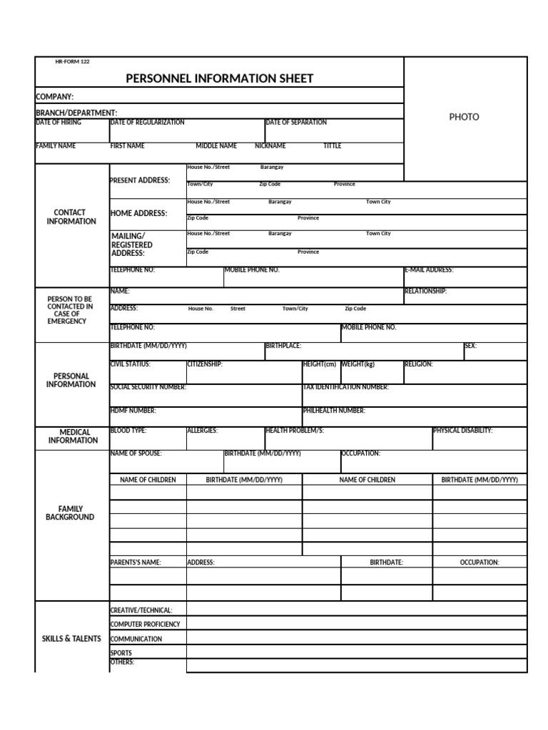 Personal Information | PDF | Overtime
