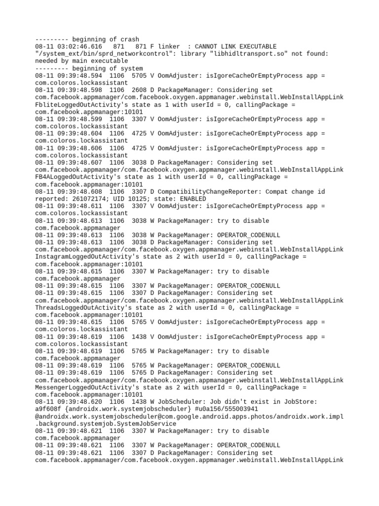 standby_android_log_2024_0811_100432 | PDF | Utility Software | Software
