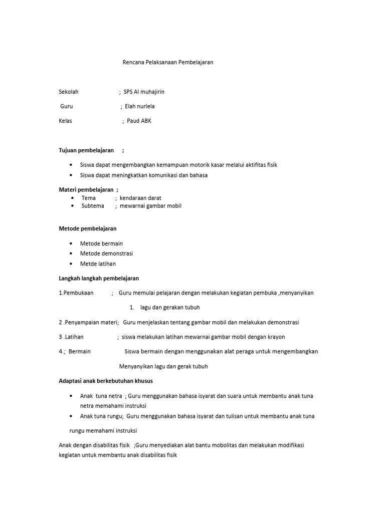 ELAH NURLELA-Tugs Individu Modul 4.cara Belajar Anak Abk | PDF