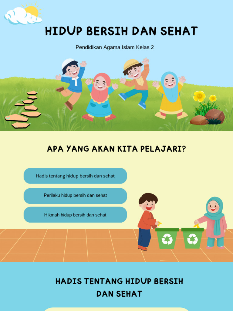 Presentasi Pendidikan Agama Islam Hidup Bersih dan Sehat Biru dan Hijau Berwarna Ilustratif.pdf ...
