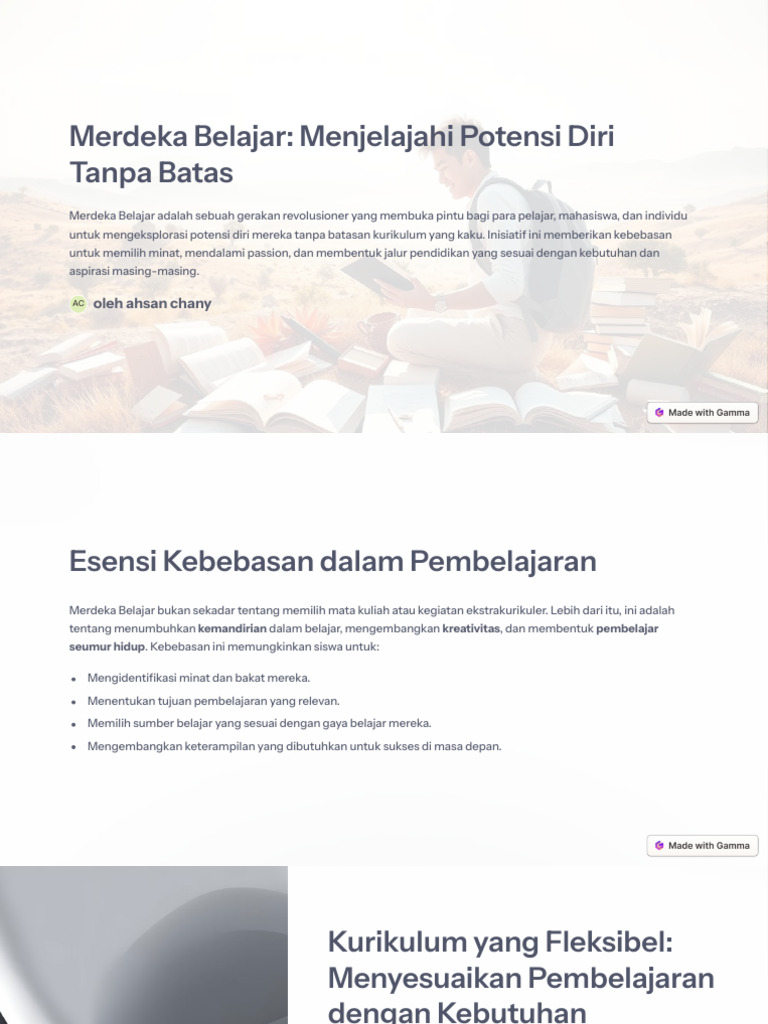 Merdeka Belajar: Kebebasan Pendidikan Kreatif | PDF