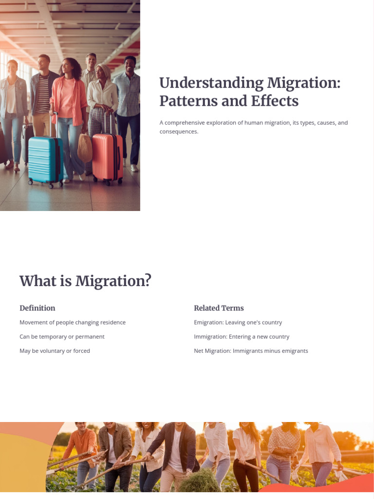 Understanding Migration Patterns and Effects | PDF | Human Migration | Economies