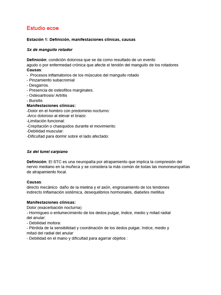 Estudio ecoe | PDF | Osteoartritis | Dolor