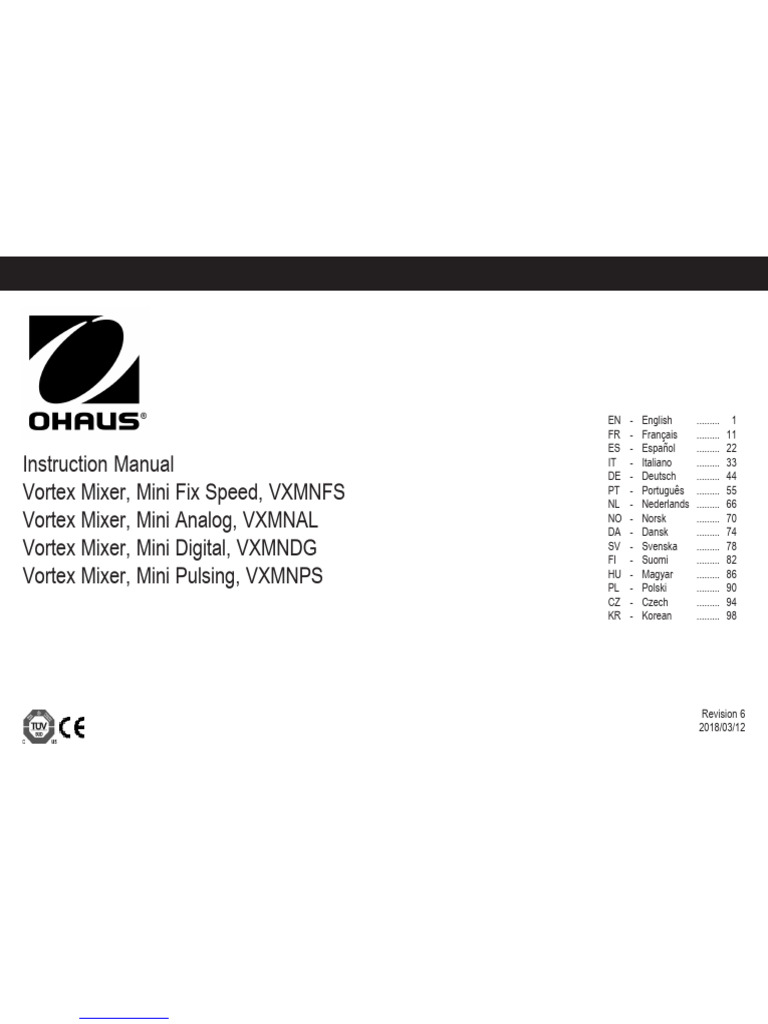 Vortex Mixer Vxmnfs | PDF | Mains Electricity | Electromagnetic Interference