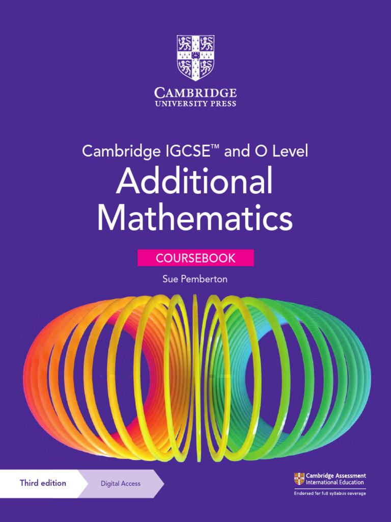 Cambridge IGCSEâ and O Level Additional Mathematics Coursebook | PDF | Trigonometric Functions ...