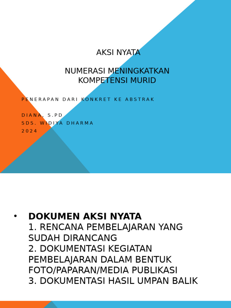 AKSI NYATA Numerasi | PDF
