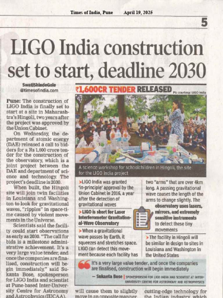 Ligo India Toi 19april2025pp05 | PDF