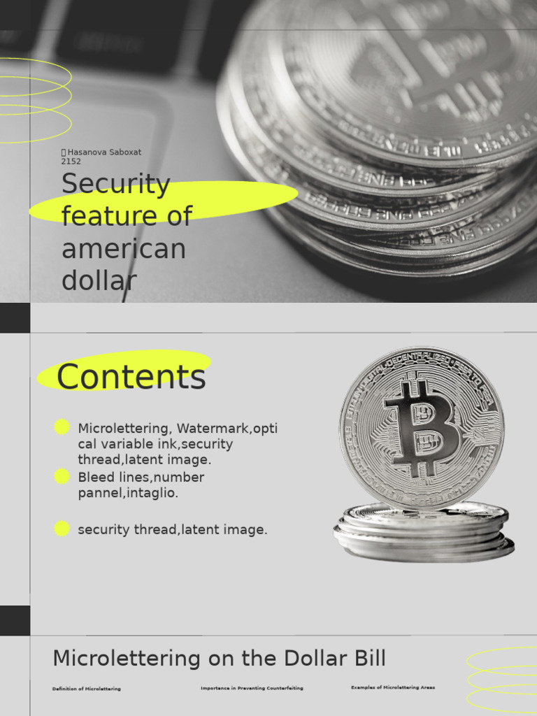 Security Feature of American Dollar | PDF
