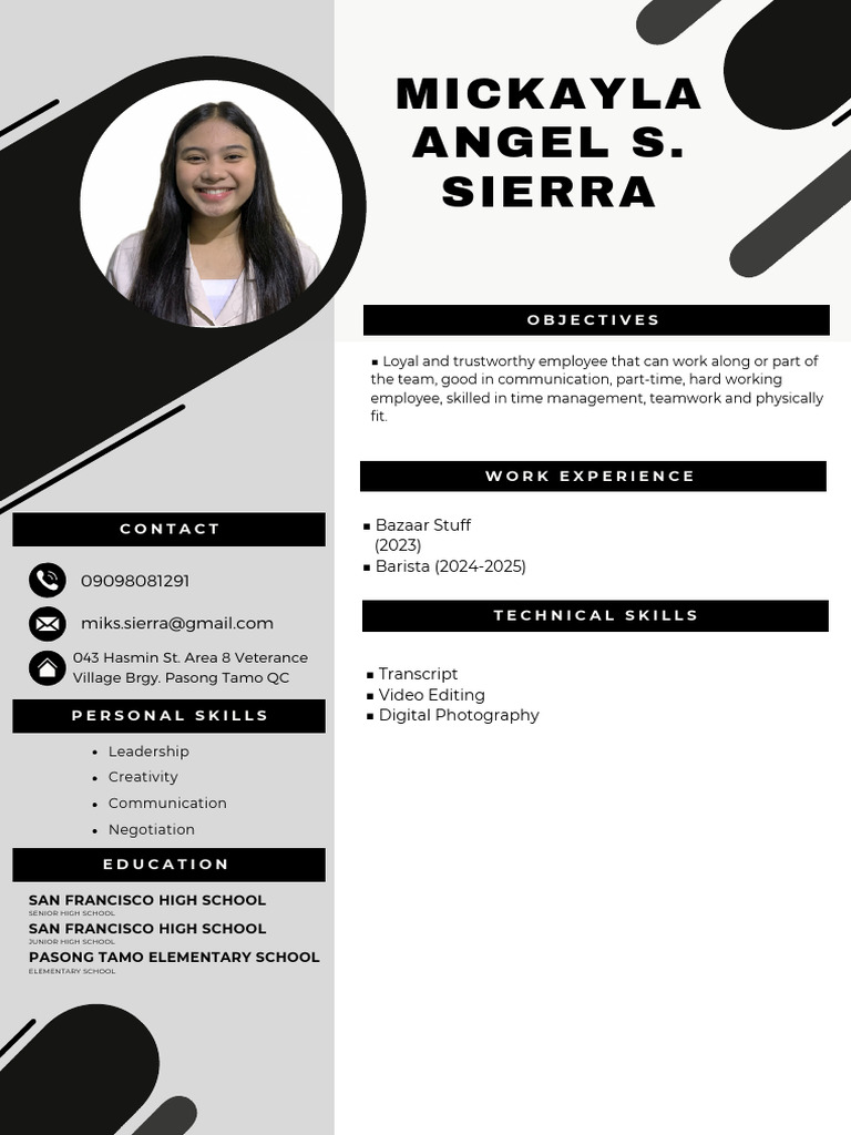 Modern Grey Resume PDF | PDF