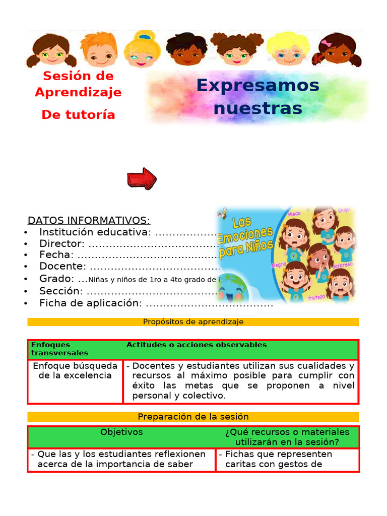 Emociones y Comunicación en Primaria | PDF | Enseñando | Aprendizaje