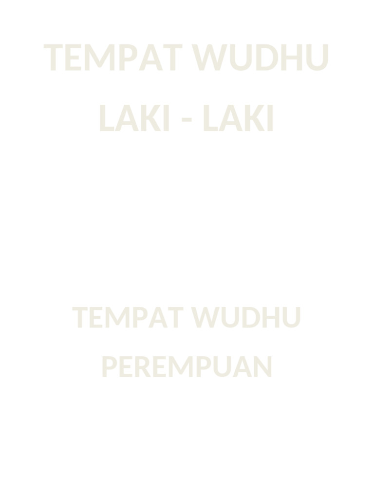 Tempat Wudhu | PDF