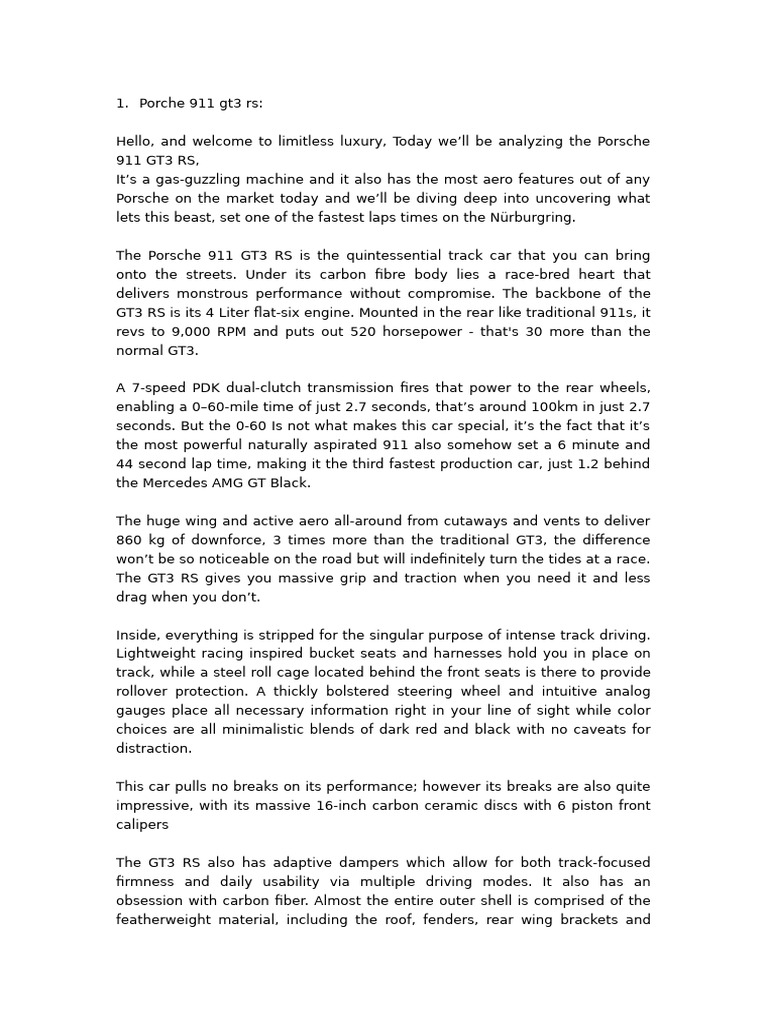 Limitless Luxury Scripts | PDF | Luxury Vehicles | Rear Wheel Drive Vehicles