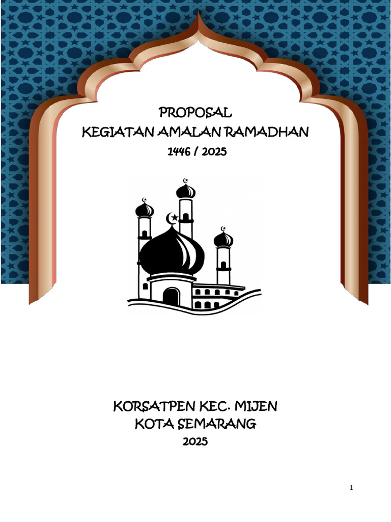 Proposal Kegiatan Ramadan 2025 | PDF