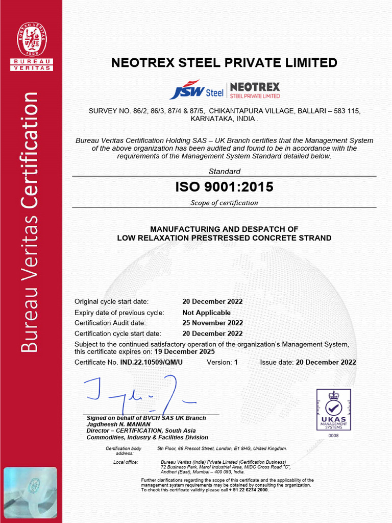 1.08 ISO 9001 Certificate | PDF