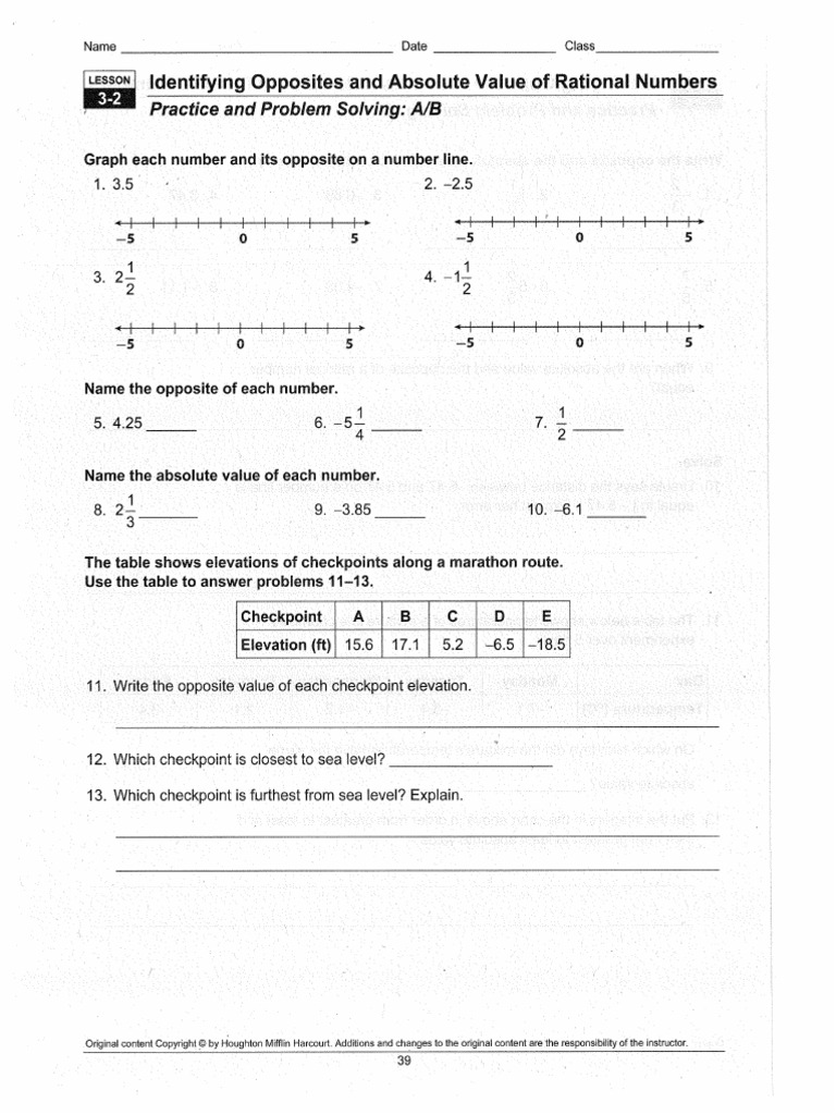 Rational Numbers Practice | PDF