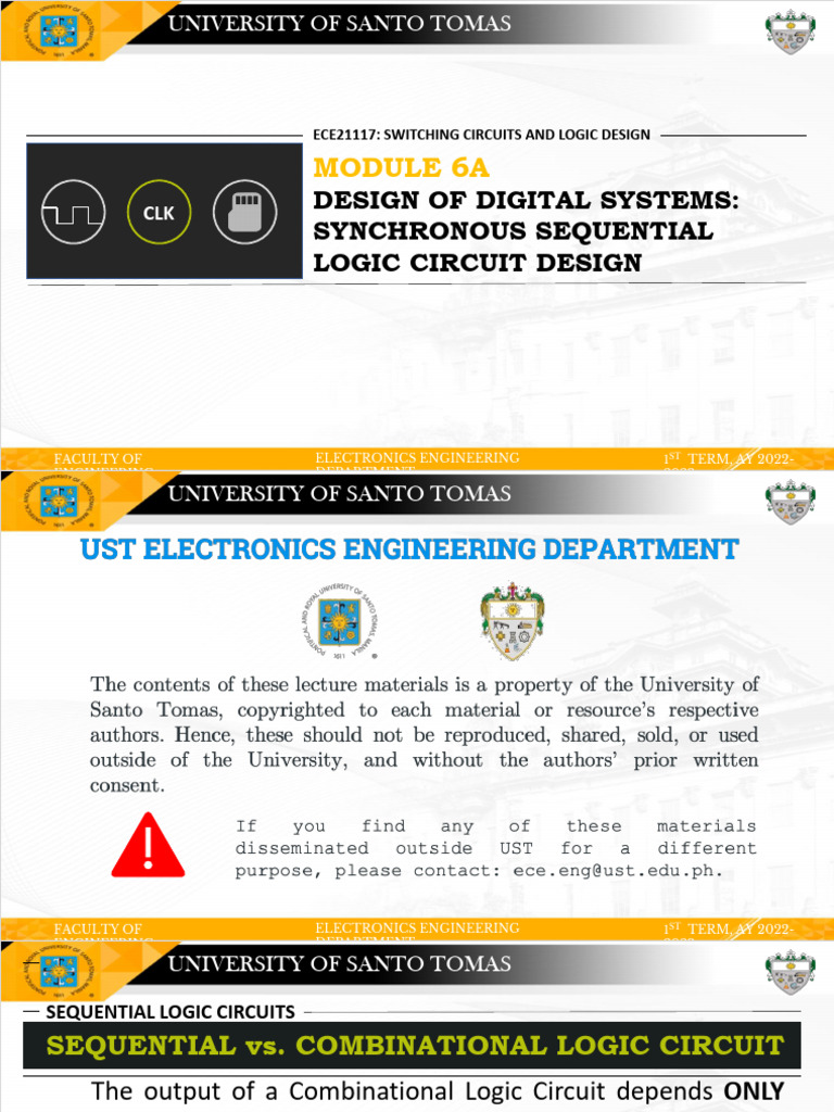 Module 6 Synchronous Sequential Logic Circuit Design Pdf Computing Computer Engineering