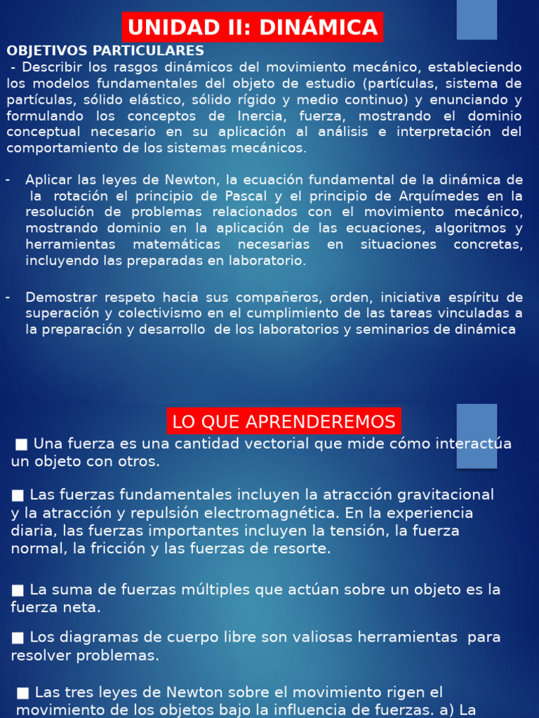 Dinámica y Leyes de Newton en Mecánica | PDF | Fuerza | Las leyes del ...