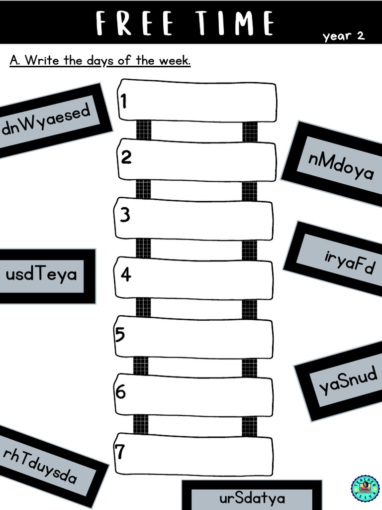 Year 2 Free Time Activities Worksheet | PDF