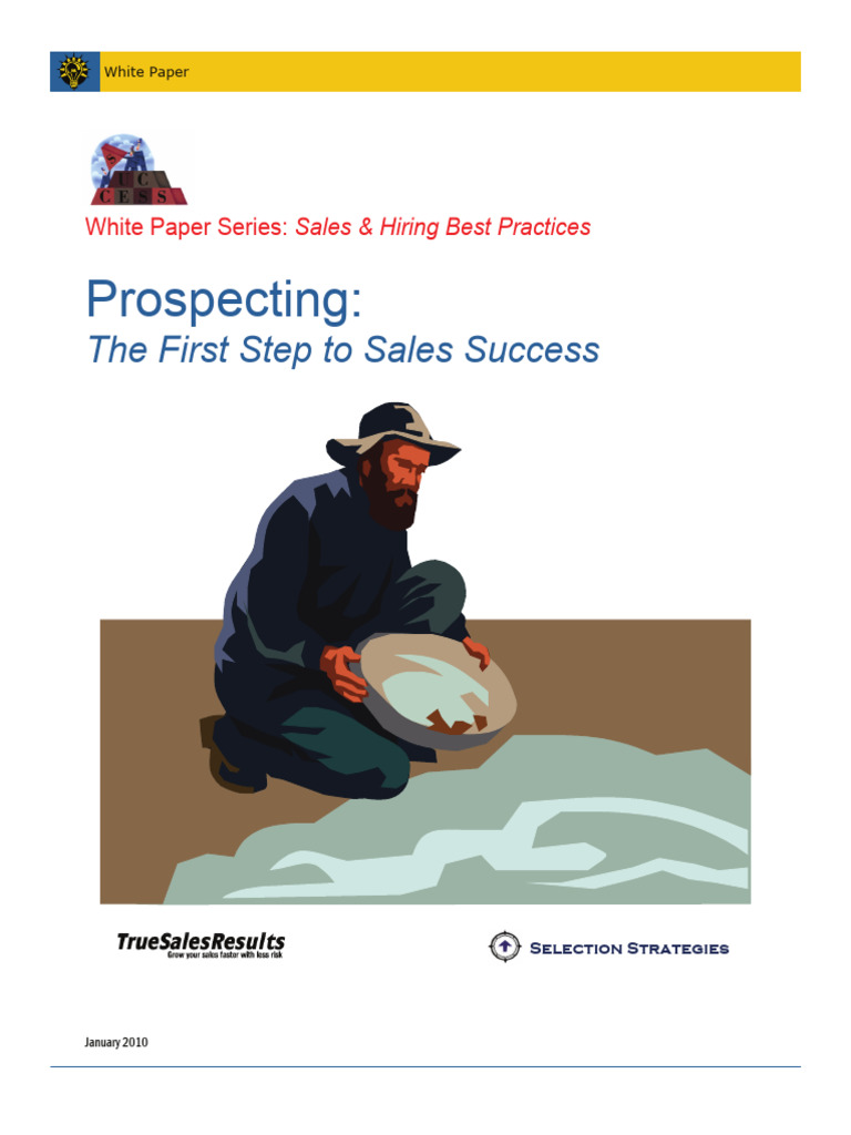 Whitepapersalesbestpractices Prospecting | PDF | Swot Analysis | Thought